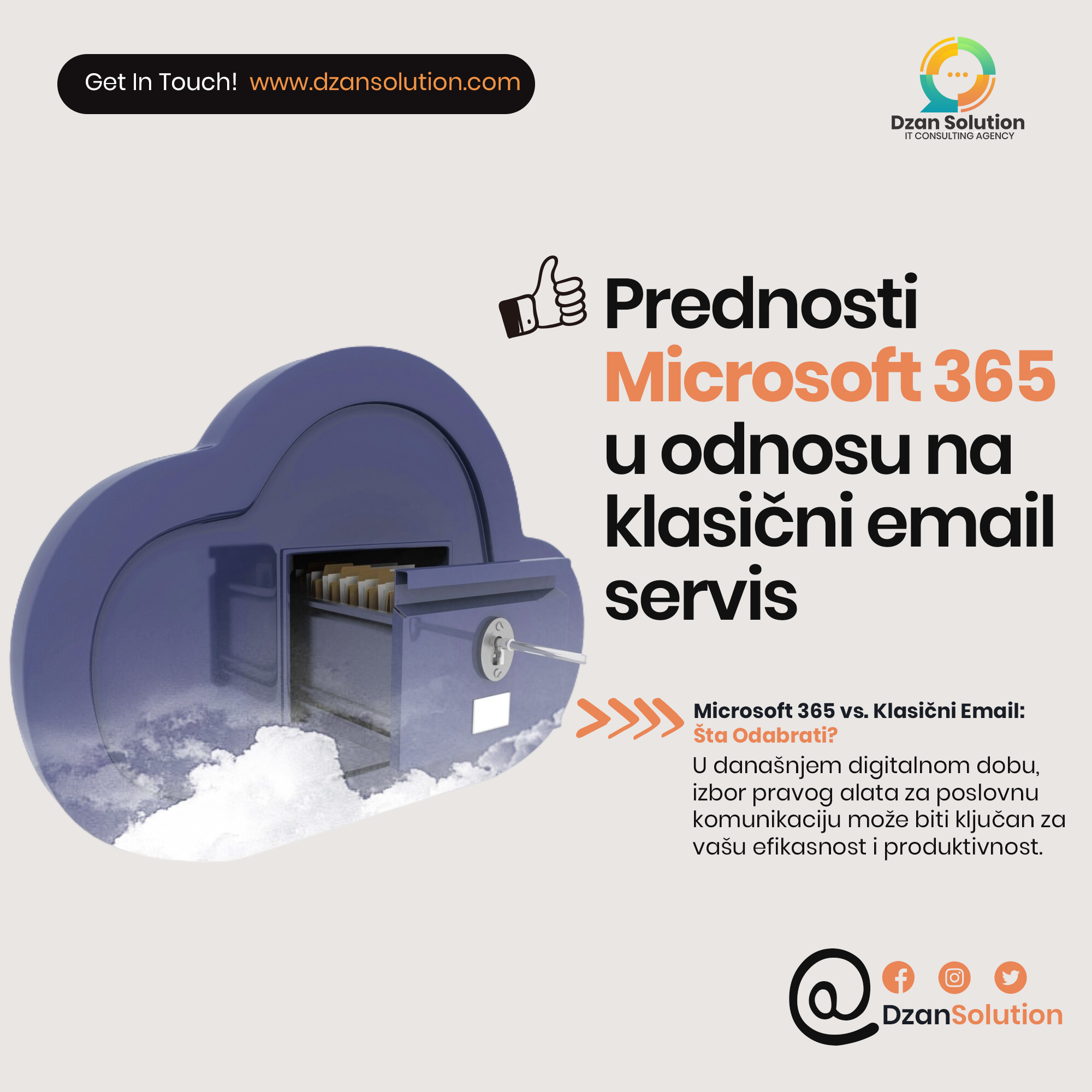 Prednosti Microsoft 365 u Odnosu na Klasični Email Servis – Dzan Solution